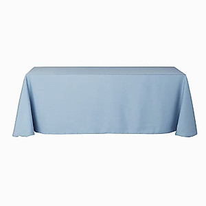 Efavormart 90x132 Dusty Blue Wholesale Rectangle Polyester Tablecloth Linen Wedding Party Restaurant Tablecloth