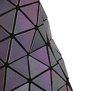 Geometric Luminous Purses and Handbags Holographic Reflective Crossbody Bag Irredescent Flash Rainbow Tote (MO.3)