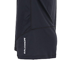 Salomon Mens Cross Run Ls Tee T-Shirt, Deep Black, Small US