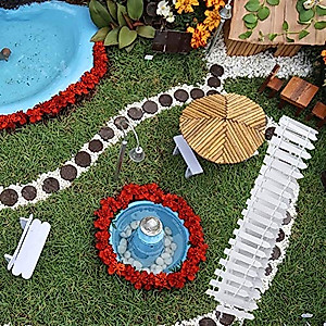 White Picket Fence Christmas Tree Fence Christmas Decorations Birthday Gift Kids Dollhouse Panel Fence Miniature Fence for Crafts Glass Panel Small Wooden Baby Ornaments