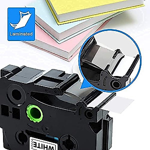 24mm Label Tape Compatible with Brother P Touch TZ Tape 24mm 0.94 Laminated White/Red/Blue/Yellow/Green Tz TZe-251 TZe251 TZ-251 TZ251 TZe-451 TZe-551 TZe-651 TZe-751 1 Inch Tape, Total 9-Pack