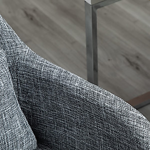 Vinsetto Office Chair, Lumbar Massage Desk Chair with Barrel Chair Armrests, USB Powered Massage, Mid-Back, 360 Swivel, Throw Pillow, Adjustable Height, Gray