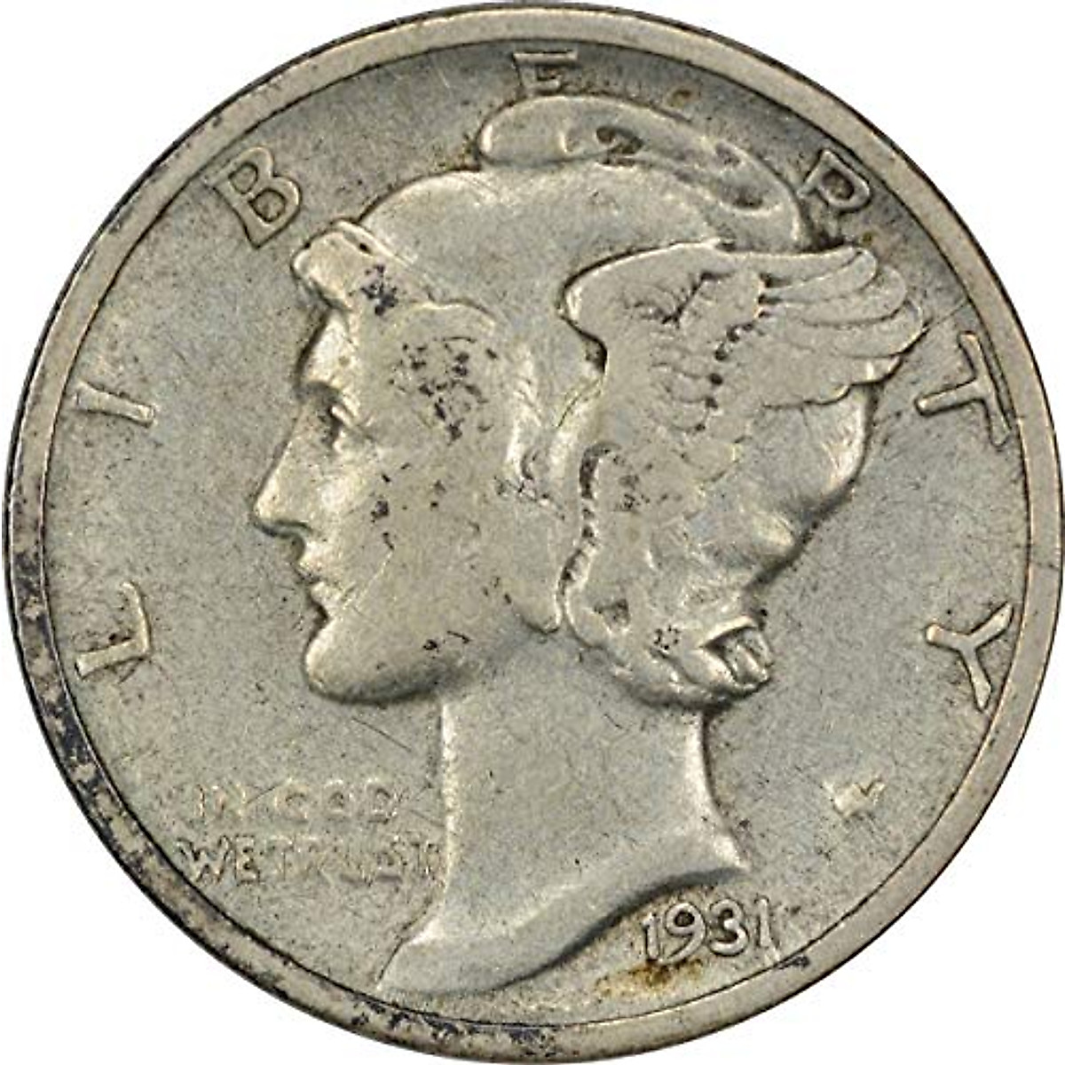 1931-D Mercury Silver Dime VF Uncertified