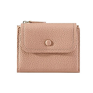 Sunwel Fashion Women's Small Zipper Bifold Wallet Card Holder ID Window Purse Zip Coin Pouch for Ladies