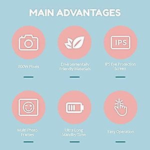 Kids Camera for Girls and Boys, Mini Portable 2.0 inch IPS Color Screen Children Digital Camera, Children Digital HD Cameras 1080P with 32GB TF Card(Pink)