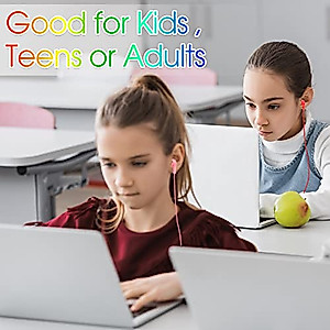 Yunsailing 80 Packs Multi Colored Bulk Earbuds for Classroom Individually Wrapped 3.5 mm in Ear Earphones with Wire for Android MP3 Students Adult Schools Hospitals Hotels Library Museums Gift