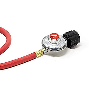 Gas One 2102 New Improved 6 ft Low Pressure Propane Regulator and Hose Connection Kit for LP/LPG Most LP/LPG Gas Grill, Heater and Fire Pit Table,Brown/A