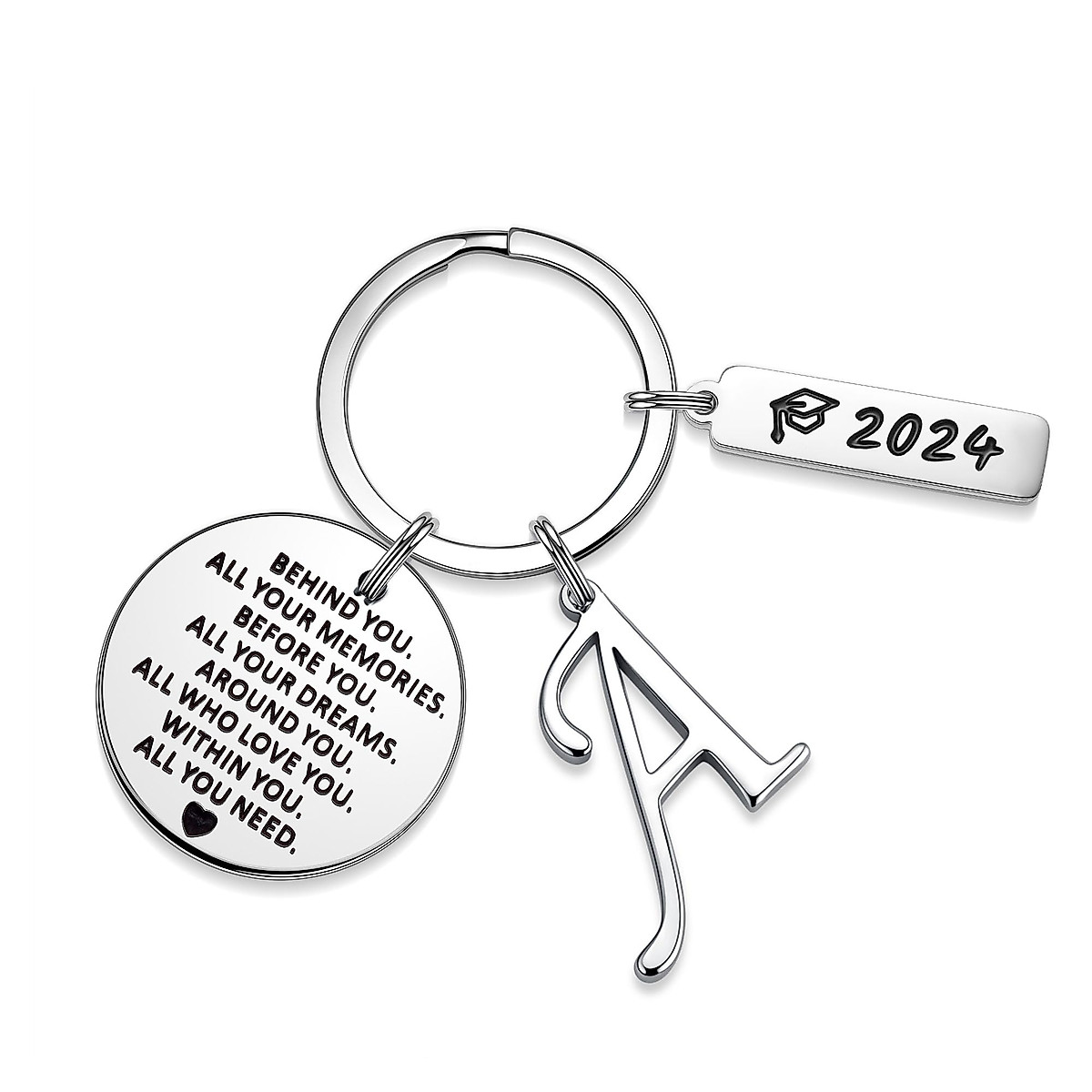 M MOOHAM Graduation Gifts for Her, Graduation Keychain Class of 2024 Graduation Gifts for Him High School Graduation Gifts (A)