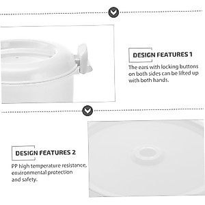 BRIGHTFUFU Small Steamer rice cooker pasta cooker microwave bowl with lid microwave safe steamer microwave food container Mini Microwave Oven