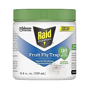 Raid Essentials Fruit Fly Trap for Indoors, Made with Essential Oils, Child and Pet Safe, 5.4 oz