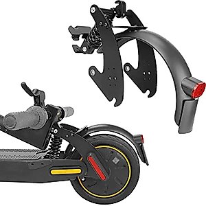 YBang Rear Suspension Kit with Mudguard and LED Taillight for Segway Ninebot Max G30 Electric Scooter Shockproof Vibration Damper Accessories (Black)