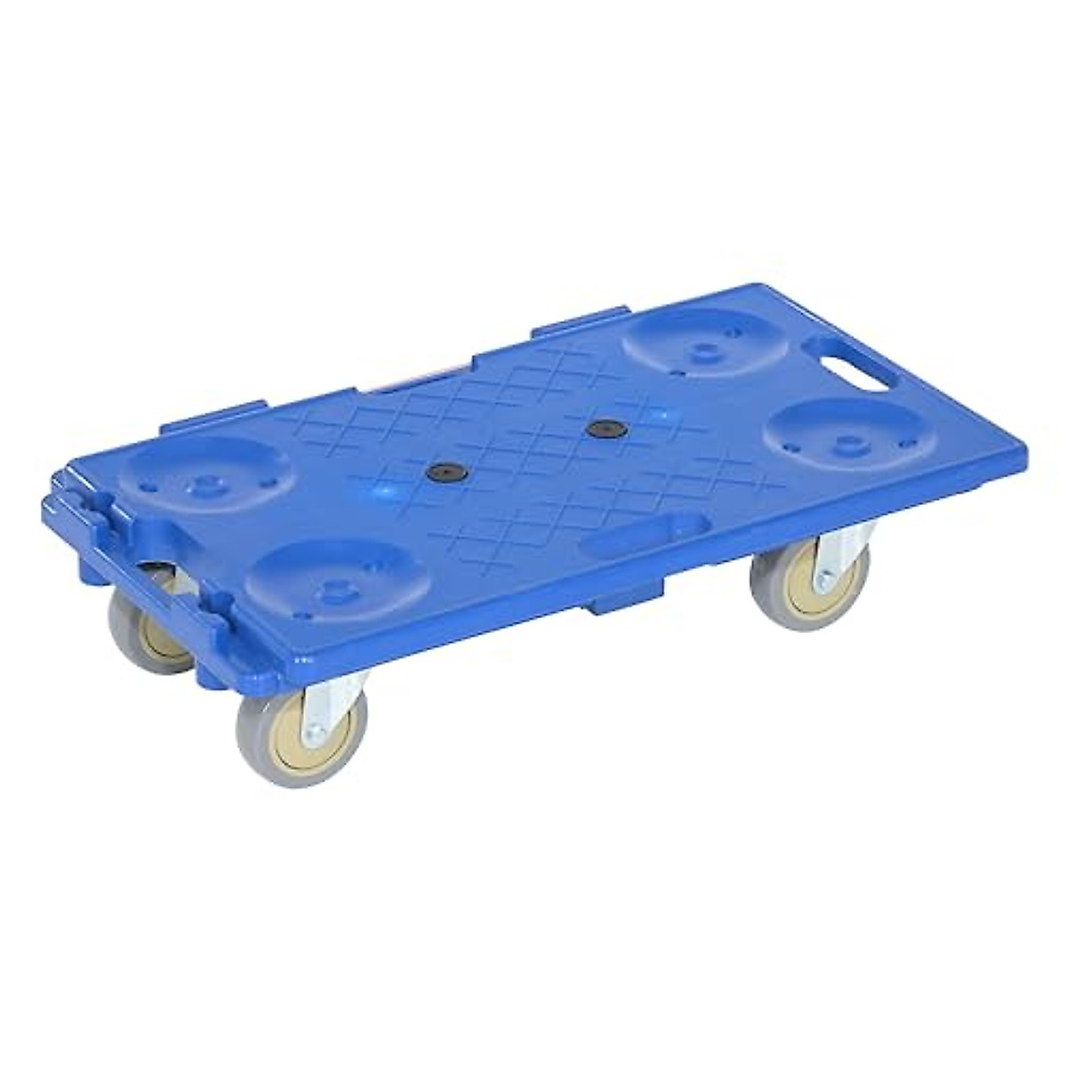 Vestil PCS-1626 Plastic Interlocking Dolly with Polypropylene Caster, 250 lbs Capacity, 16” Width x 26” Length x 6-1/2” Height , Deck Height