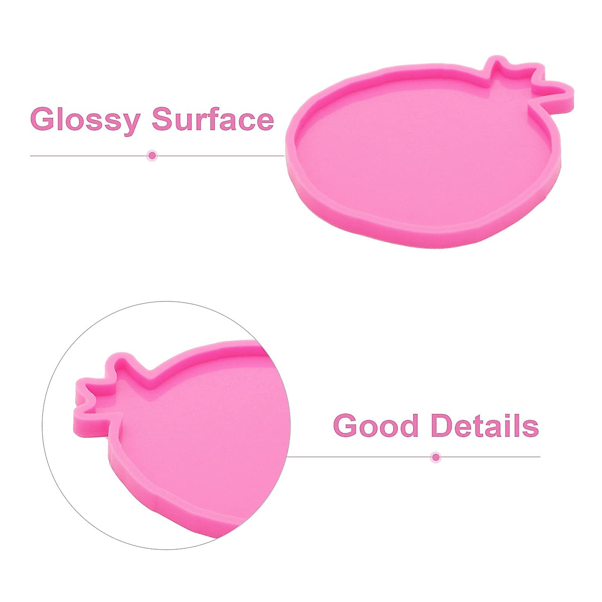 Shiny Glossy 10 inch Pomegranate Geode Large Coaster Agate Resin Silicone Molds Epoxy Fruit Style Resin Mold, Tray Resin Casting Mold for DIY Agate Coaster, Cup Mats, Bowl Mat, Home Decoration