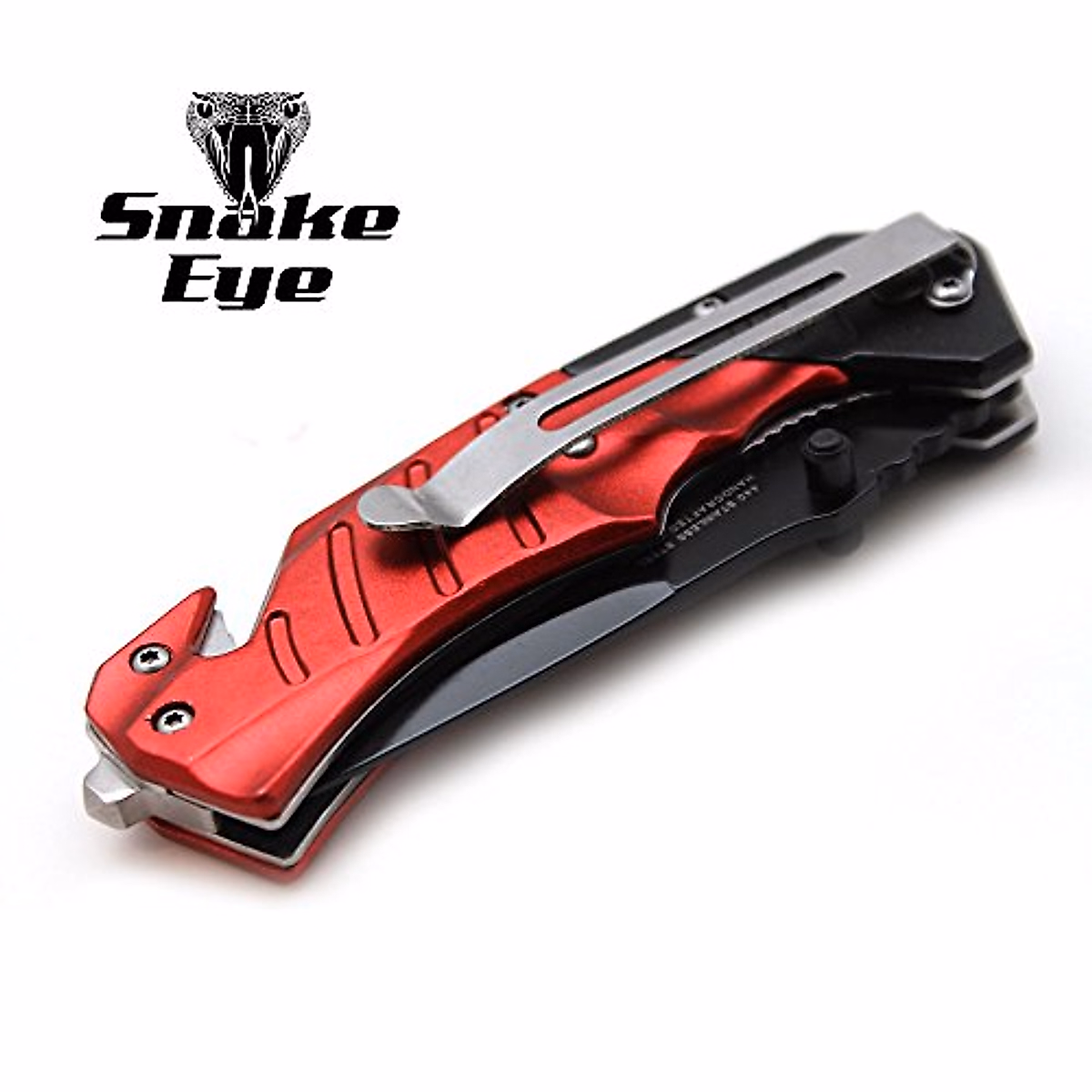 Snake Eye Tactical Two Tone Rescue Style Assisted Open Folding Pocket Knife Outdoors Hunting Camping Fishing (FD)