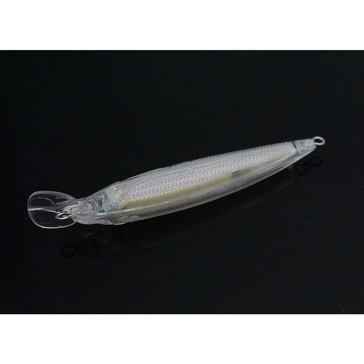 10PCS Unpainted Fishing Lures Blank Hard Minnowbait Fishing Lure Blanks 7.7cm 3.6g Crankbait Artificial Hard Bait Carp Pike Bass Wobblers Deep Diving Fishing jerkbait with Free Eye 5mm