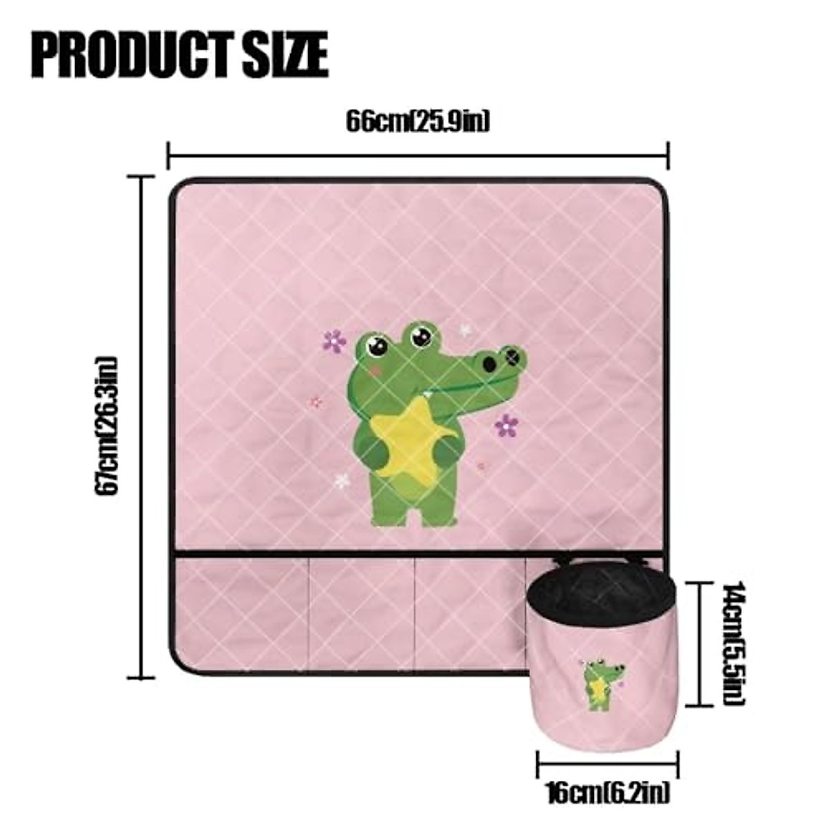 Kathyboom Crocodile Sewing Machine Pad with Pockets for Table Reduce Vibration Movement Noise, Soft Non Slip Sewing Machine Mats