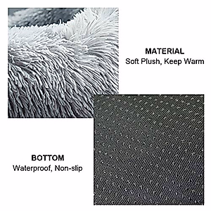 Bed Light Gray Plush Square Beds for Small Medium Large Dogs Super Soft Winter Warm Sleeping Mats for Cats 1Pcs Xs