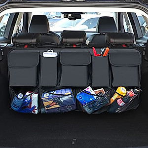 Car Trunk Organizers,Backseat Hanging Organizer with 9 Large Storage Bag,Car Trunk Tidy Storage Bag Organizer