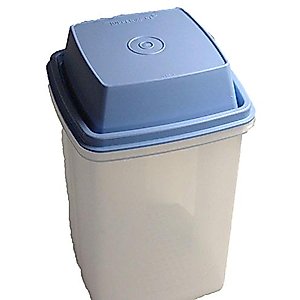 Tupperware Vintage Large Square Pick-a-Deli Keeper Pastel Blue and Sheer