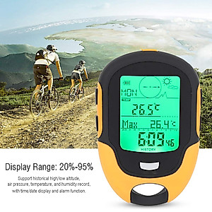 OUKENS Other Fishing Tools and Accessories Altimeter, FR500 Outdoor Multifunctional Car Altimeter Barometer Thermometer