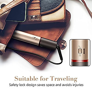 FURIDEN Hair Straightener, Flat Iron Hair Straightener, Hair Straightener and Curler 2 in 1, Flat Iron Curling Iron in One, Curling Straightening Iron Combo, Round Flat Iron