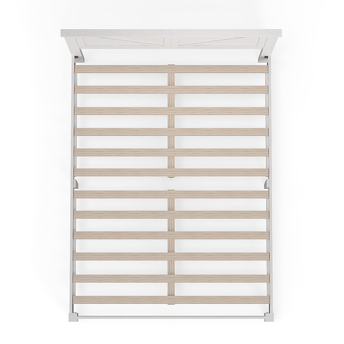 Glenwillow Home Farmhouse Solid Wood Platform Bed in Queen - Gloss White