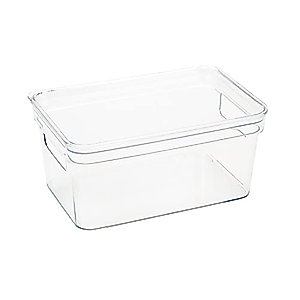 Simplify Small, Super Clear Lidded Storage Bin