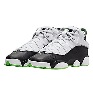 Big Kid's Jordan 6 Rings White/Green Strike-Black (323419 130) - 5