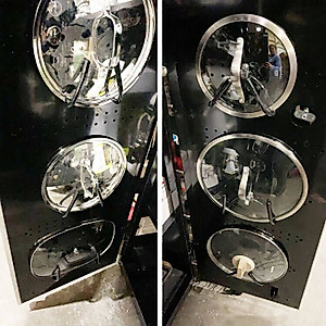 Cabinet Door Pan Lid Organizer, Set of 4, Wall Mount Pot Lid Rack Pot Lid Storage Rack Pan Covers Holder - No Scratch - No Pot Lid