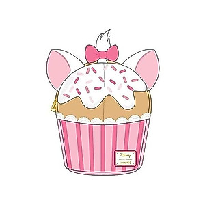 Loungefly Disney Marie Sweets Cupcake Shape Womens Double Strap Shoulder Bag Purse