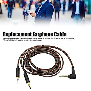 Replacement Cable for 3.5 MM to Dual 2.5 MM Headphones, Eliminates Skin Effect, Made of Oxygen Free Copper Wire Suitable for He400s He 400I He560 He 350 He1000 He1000 V2 47.2 in