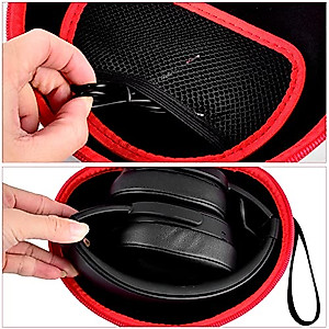Headphone Case Compatible with Skullcandy Crusher/Hesh/Evo Wireless Over-Ear Bluetooth Headphones and More Foldable Headset Earphones, Hard Shell Earphone Protector Organizer Bag Pouch - Box Only