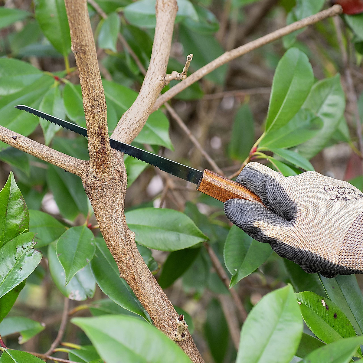 RANSHOU Bonsai Keyhole Saw 4-3/4" Made in JAPAN, Japanese Pruning Saw, Japanese Steel Blade, Wood Handle