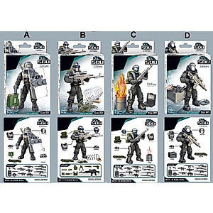 Ulanlan Building Set - Military Vehicle with 8 Mini Soldiers, 70+ Weapons & Accessories, Army Building Toys for Kids & Boys 6+