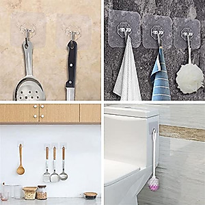 10pcs Strong Self Adhesive Door Wall Hangers, Transparent Hooks Suction Heavy Load Rack Cup Sucker