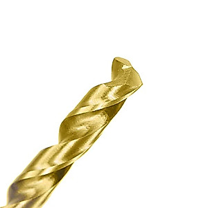 uxcell High Speed Steel Straight Shank Twist Drill Bit Fully Ground Titanium Coated 4.6mm Drilling Dia 2 Pcs