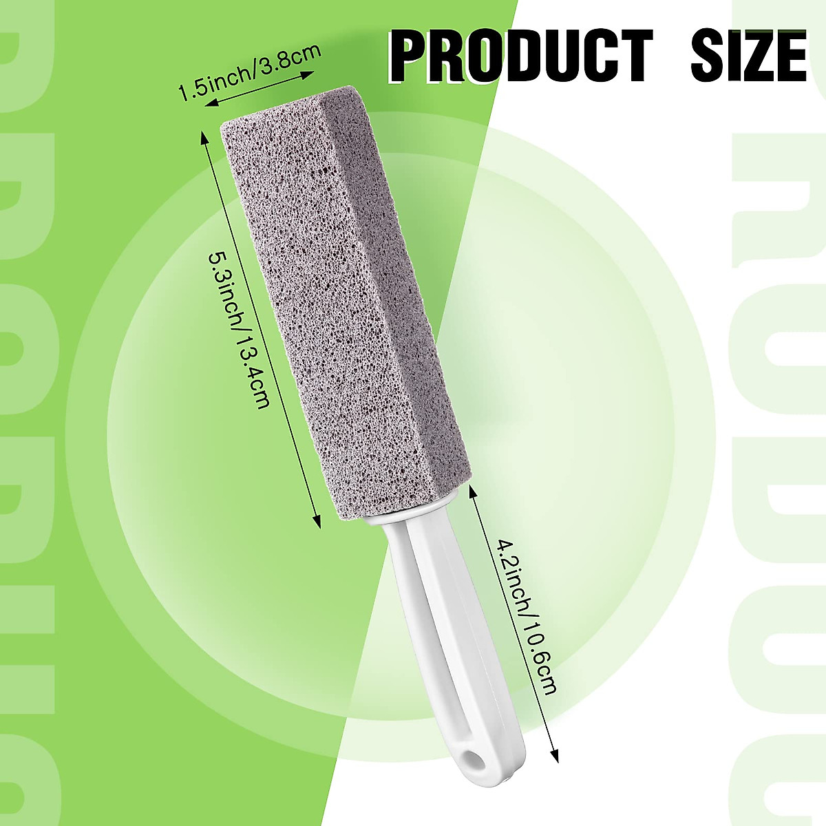 30 Pieces Pumice Toilet Bowl Brush Pumice Stone with Long Handle Toilet Stone Brush Block for Bath Grout Pool Kitchen Tubs Showers