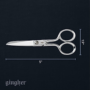Gingher Knife-Edge Sewing Scissors (5 in.), (5 in.), Silver