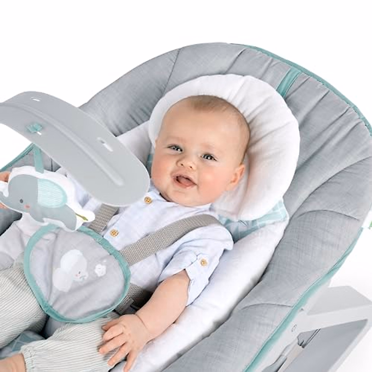 Ingenuity Keep Cozy 3-in-1 Grow with Me Vibrating Baby Bouncer, Seat & Infant to Toddler Rocker, Vibrations & -Toy Bar, 0-30 Months Up to 40 lbs (Weaver)