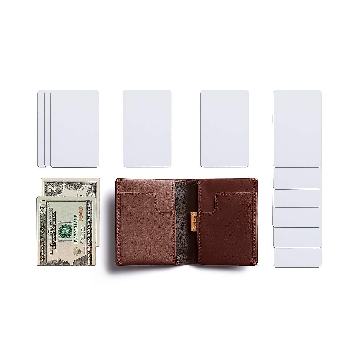 Bellroy Slim Sleeve (Slim Bifold Leather Wallet) - Charcoal - Cocoa Java