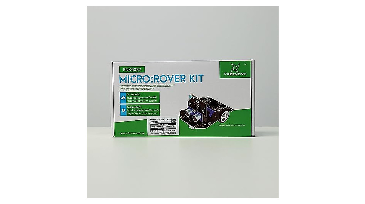 FREENOVE Micro:Rover Kit for BBC Micro:bit (V2 Included), Obstacle Avoidance, Light-tracing ...