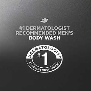 DOVE MEN + CARE Purifying Charcoal + Clay Body and Face Wash with 24-Hour Nourishing Micromoisture Technology Body Wash for Men, 13.5 oz