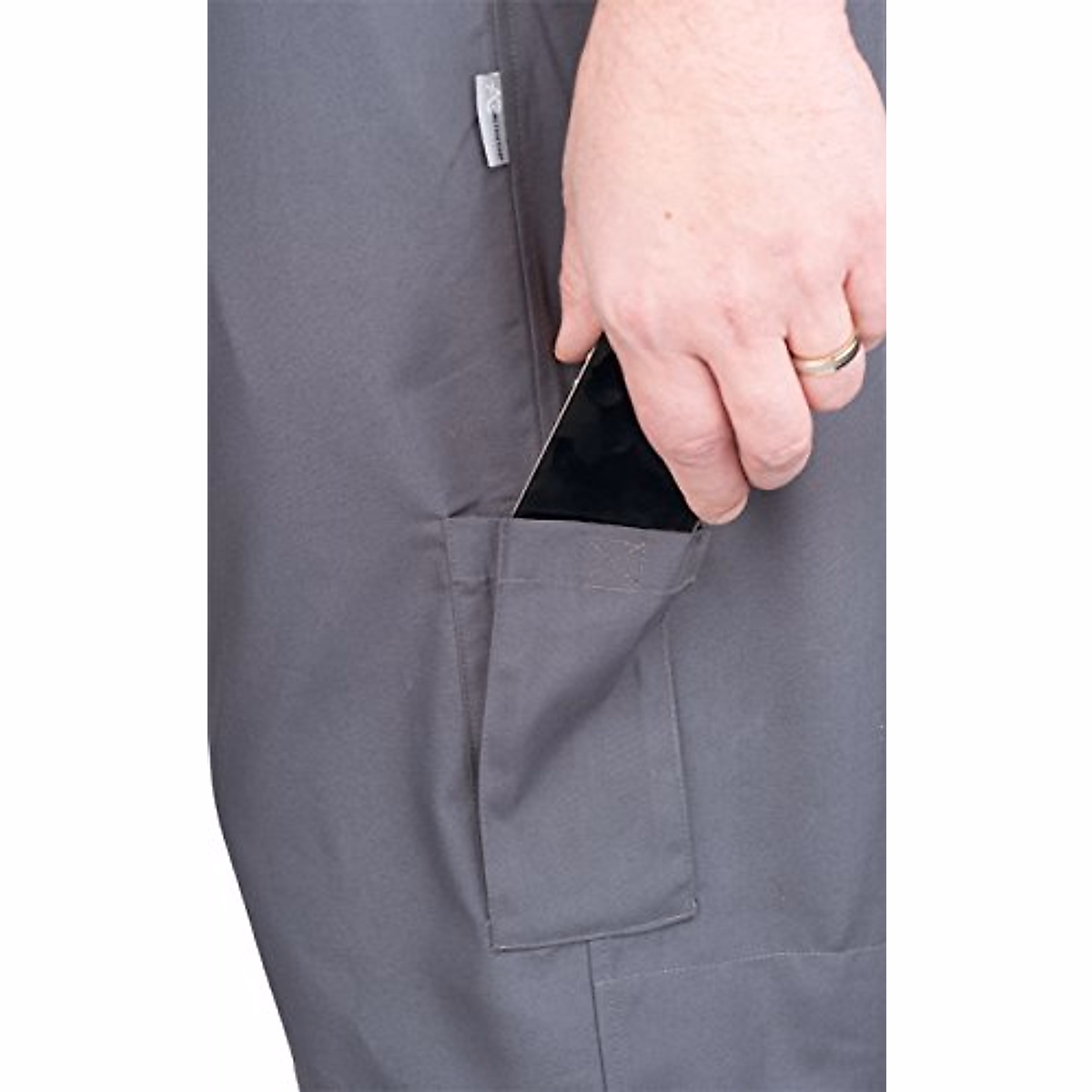 KNG Mens Vented Active Chef Pant, Black, L