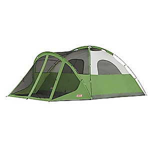Coleman Evanston Screened Camping Tent, 6/8 Person Weatherproof Tent with Roomy Interior Includes Rainfly, Carry Bag, Easy Setup and Screened-in Porch