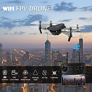 Falcon X 4K Drone with Camera for Adults Upgraded Edition Wide-Angle HD WiFi FPV Live Video - QuadAir Skyline X Foldable, Beginners, Gesture Photo, Altitude Hold, Includes Case and 2 Batteries