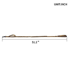 EXCELLENT ELITE SPANKER Tactical Bungee Dog Leash Military Adjustable Dog Leash Quick Release Elastic Leads Rope with 2 Control Handle(Coyote Brown)