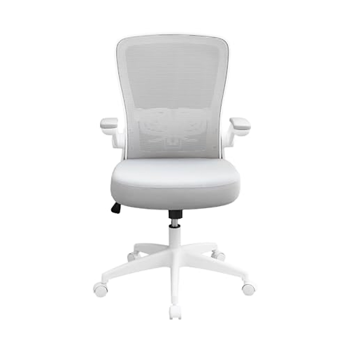 Boss Office Products Mesh Task Chair with Flip Up Arms, Grey/White