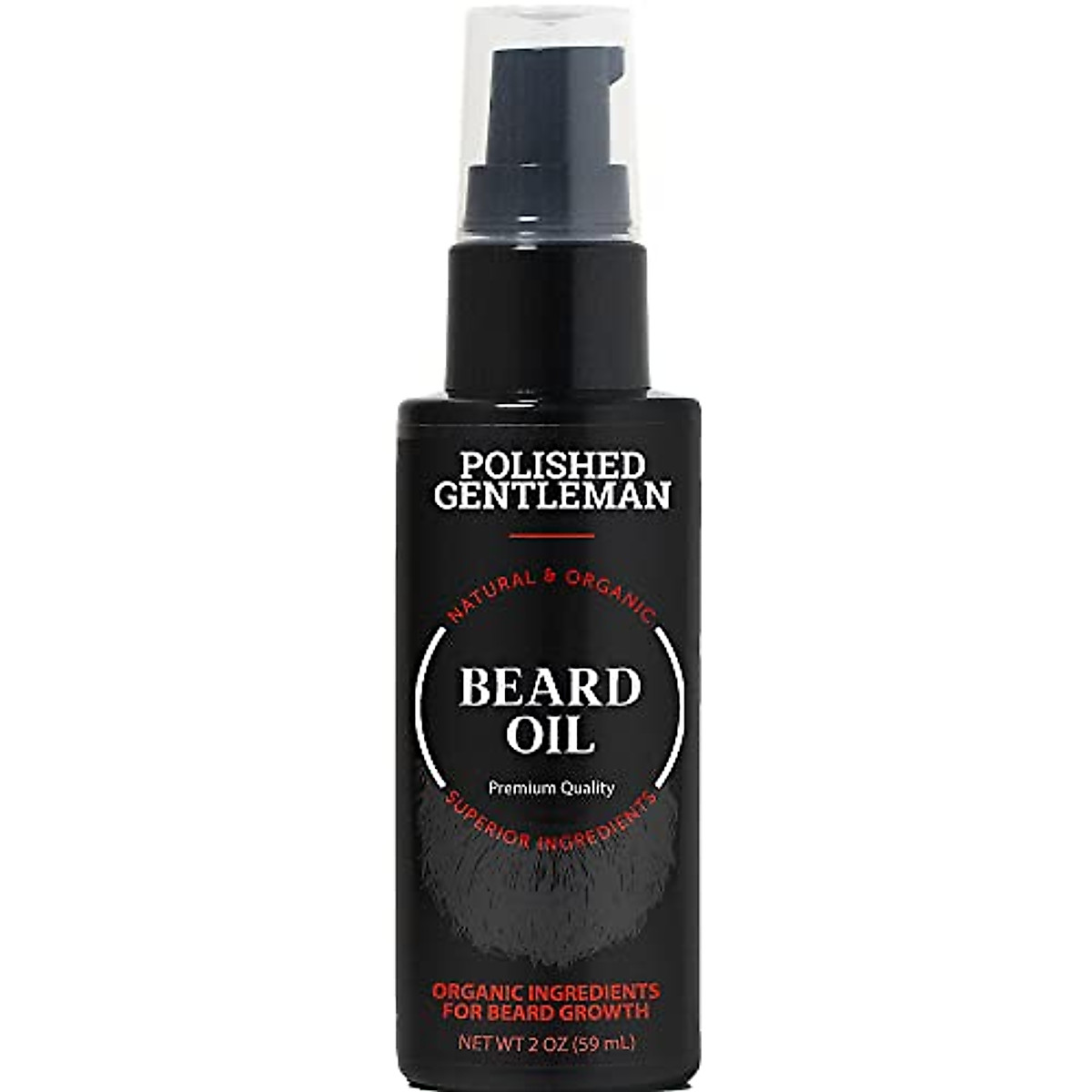Beard Growth Oil for Men with Cedarwood and Tea Tree Oil - Easy Beard Dispenser and Pump for Mens Beard Care - Sulfate Free Beard Softener - Thickening Beard Exfoliator for Men (2oz)