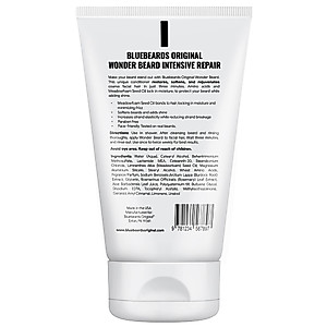 Bluebeards Original Wonder Beard Intensive Repair, 4 oz. - Beard Conditioner for Men with Meadowfoam Seed Oil & Amino Acids to Deeply Restore, Soften, and Rejuvenate Your Beard and Skin - Made in USA