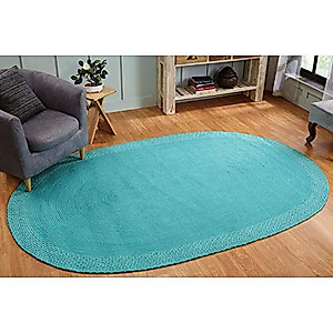 Better Trends Indoor Outdoor Braid Collection is Durable and Stain Resistant Reversible All Weather Utility Rug 100% Polypropylene in Vibrant Colors, 72" Square, Blue